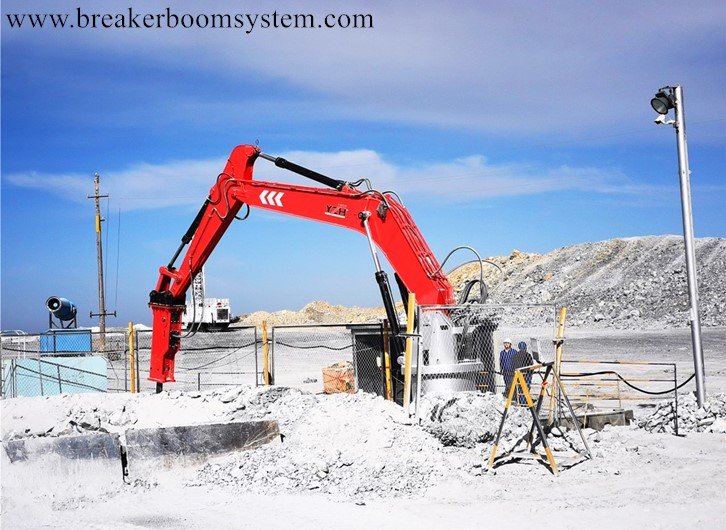 YZH Sistema rompe rocas con brazo de pedestal operado remotamente con ...